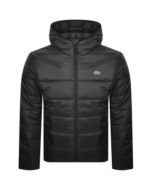Lacoste Hooded Logo Jacket in Grey for Men | Lyst UK