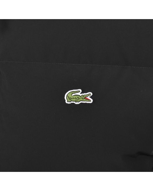 Lacoste Big Baffle Logo Jacket in Black for Men | Lyst UK