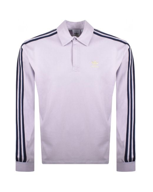 adidas Originals Rugby Polo in Purple for Men | Lyst