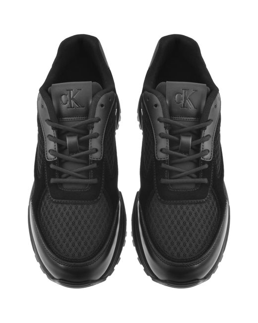 Calvin Klein Hike Runner Mesh Trainers in Black for Men | Lyst UK