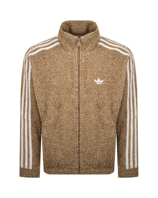 adidas Originals Boucle Firebird Track Top in Brown for Men | Lyst UK