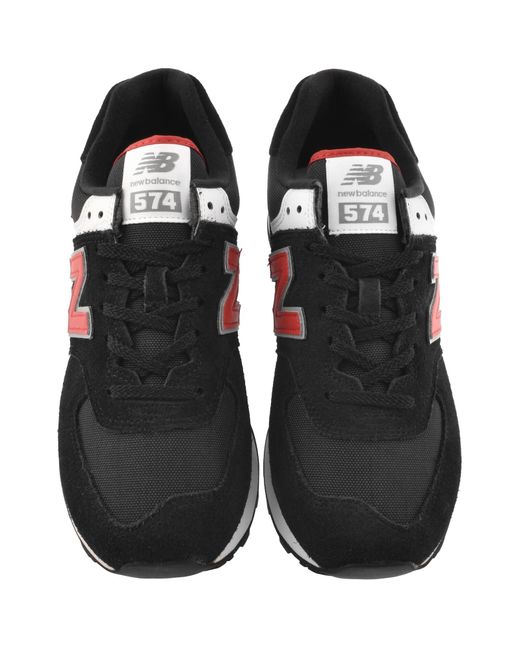 New Balance 574 Trainers in Black for Men | Lyst