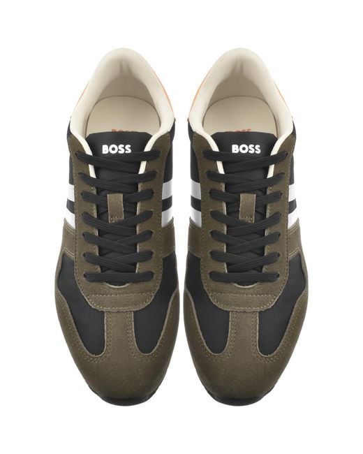 BOSS BUSINESS Boss Levon Runner Trainers Open in Blue for Men | Lyst UK