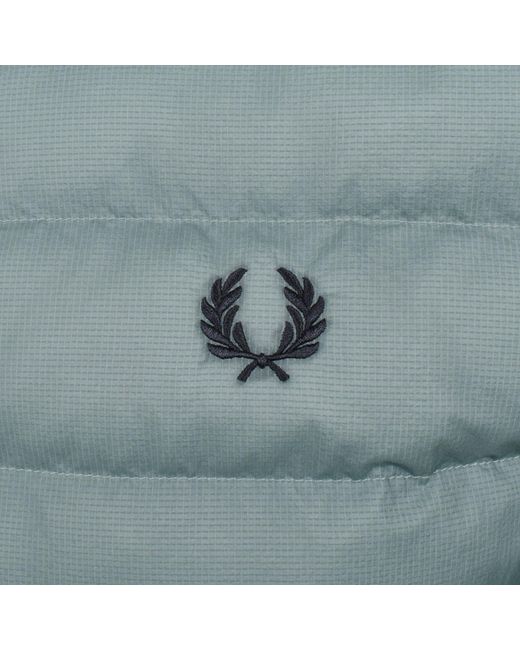 Fred Perry Collared Insulated Jacket in Blue for Men | Lyst UK