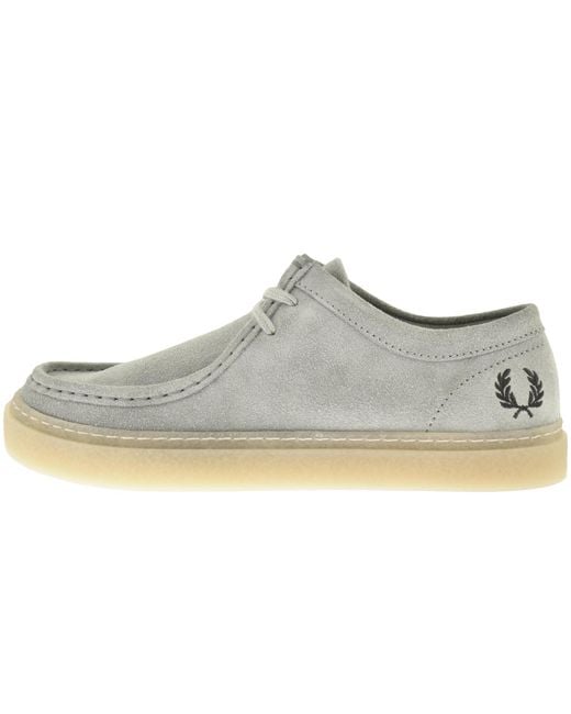 Fred Perry Dawson Low Suede Shoe in Gray for Men | Lyst