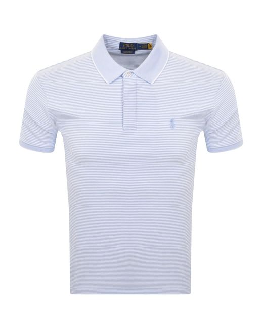 Ralph Lauren Custom Slim Polo T Shirt in Blue for Men | Lyst