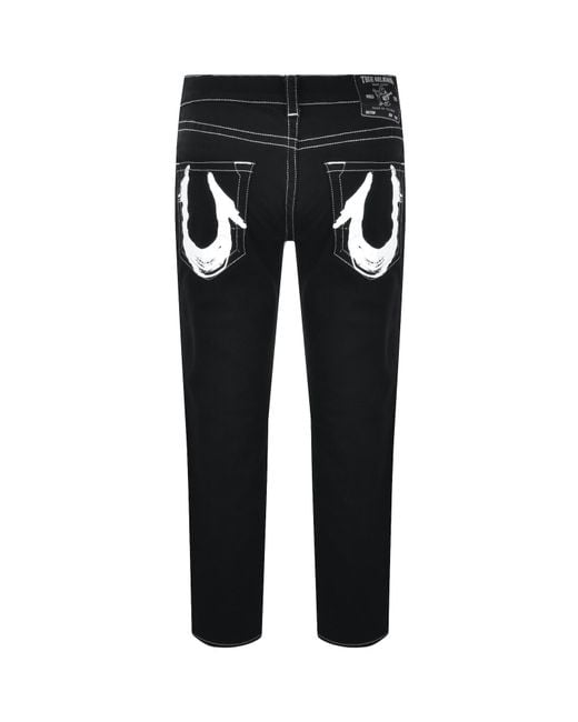 TRUE RELIGION Rocco Painted Jeans in Black for Men | Lyst UK