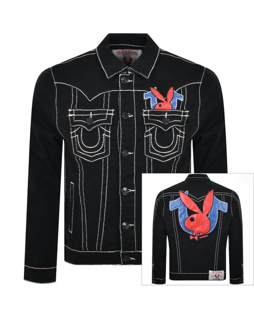 True Religion X Playboy Jimmy Jacket in Black for Men | Lyst
