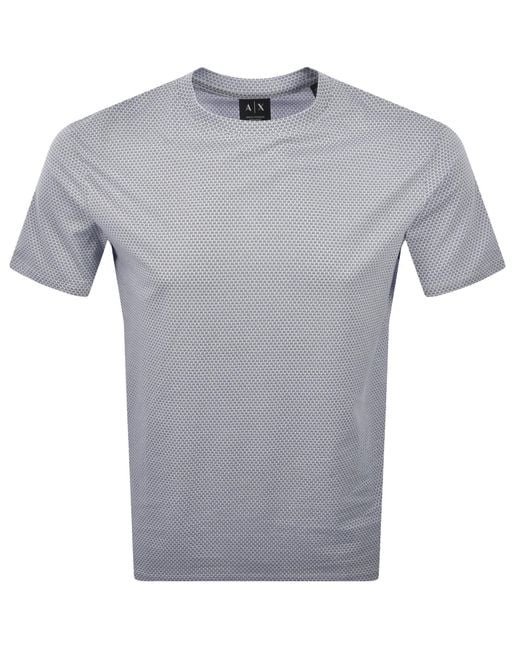 ARMANI EXCHANGE Micro Logo T Shirt in Grey for Men | Lyst UK