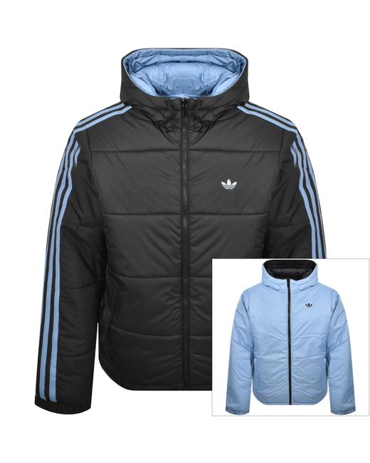adidas Originals Reversible Padded Jacket in Black for Men | Lyst UK