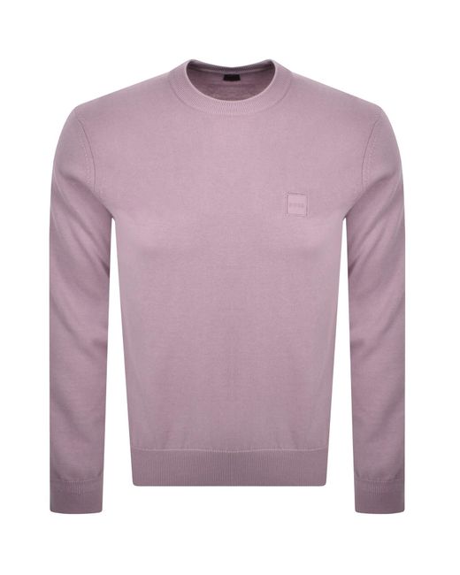 BOSS Boss Kanovano Knit Jumper in Purple for Men | Lyst UK