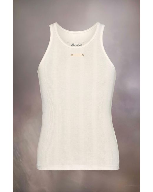 Maison Margiela Margiela Label Tank Top in Natural for Men | Lyst UK
