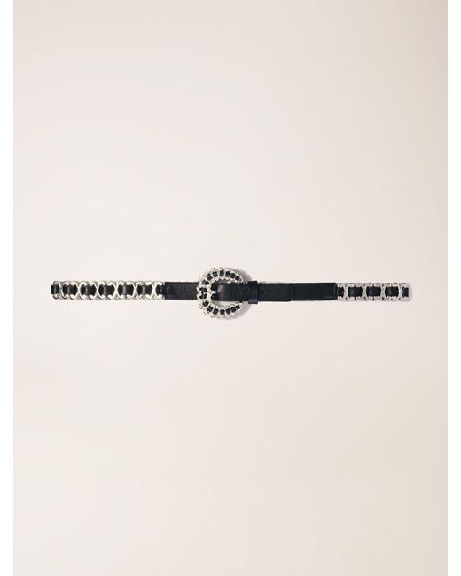 Maje Mixed Jewellery Buckle Chain Belt in Natural | Lyst UK