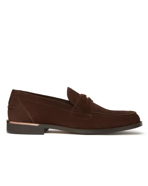 Mallet Mallet Rockwell Penny Loafer Suede in Brown for Men | Lyst UK