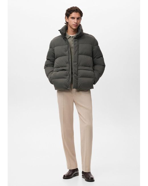 Mango Short Water Repellent Puffer Jacket in Black for Men | Lyst UK