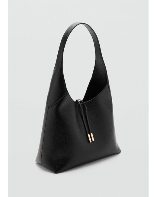 Mango Shoulder Bag With Metal Detail in Black | Lyst