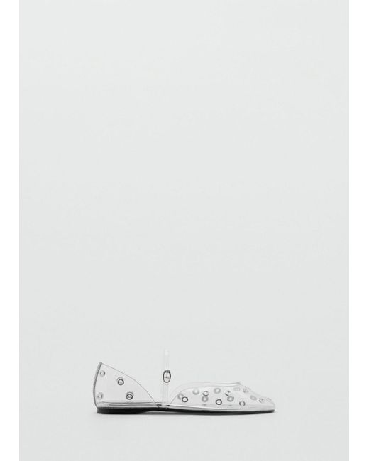 Mango Vinyl Shoes With Eyelets in White | Lyst