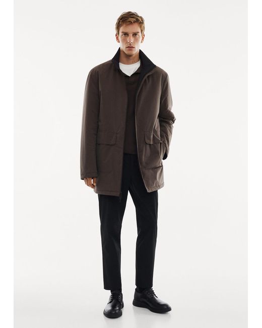 Mango Reversible Water-Repellent Quilted Barn Jacket for Men | Lyst