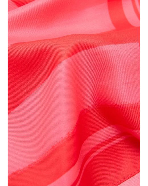 Mango Striped Printed Scarf in Pink | Lyst UK