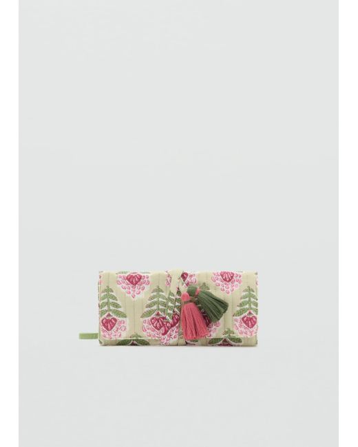 Mango Textured Cotton Roll Jewellery Box in White | Lyst