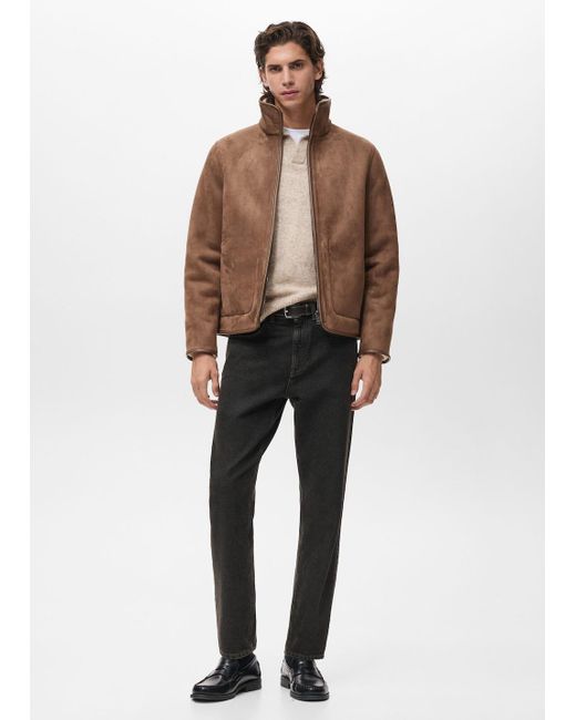 Mango Reversible Sheepskin Jacket for Men | Lyst UK