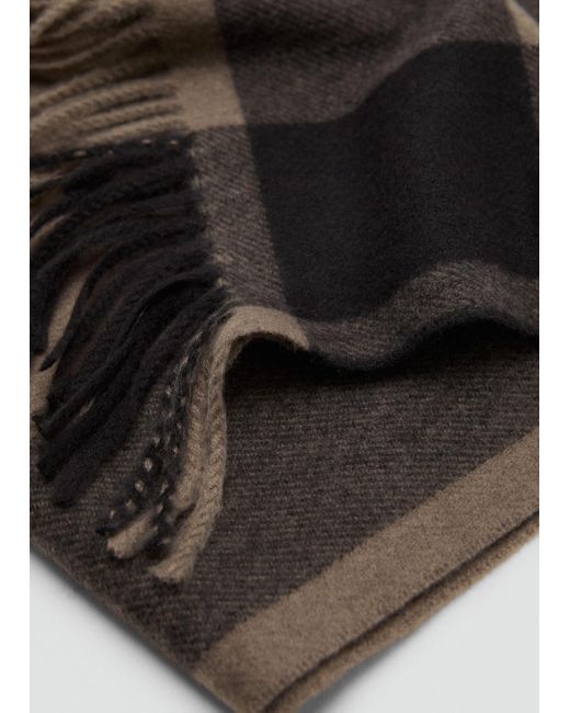 Mango Scarf With Stripe Design in Black for Men | Lyst UK