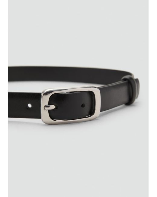Mango Rectangular Buckle Belt in Black | Lyst UK