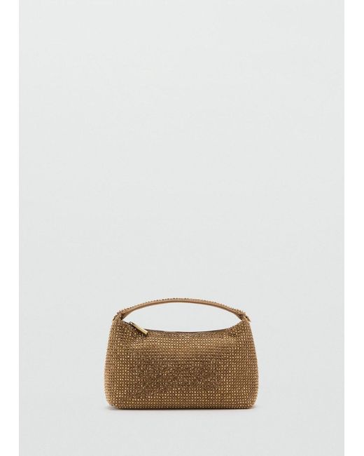 Mango Handbag With Rhinestones in Blue | Lyst