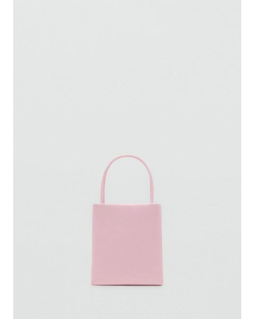 Mango Mini Shopper Bag Light in Pink | Lyst
