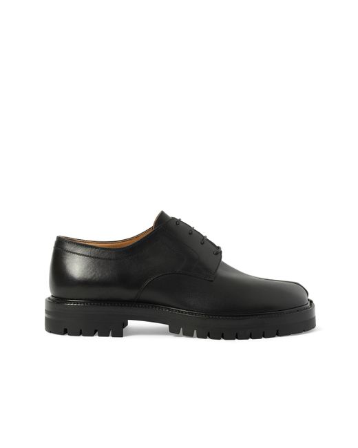 Maison Margiela Tabi County Lace-Up Shoes, 100% Calf Leather in Black ...