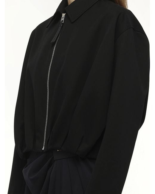 Loewe Draped Jacket, 100% Leather in Black | Lyst