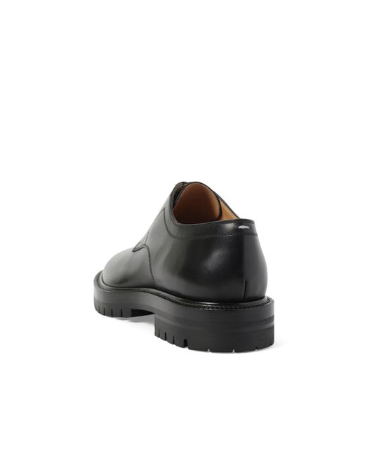 Maison Margiela Tabi County Lace-Up Shoes, 100% Calf Leather in Black ...
