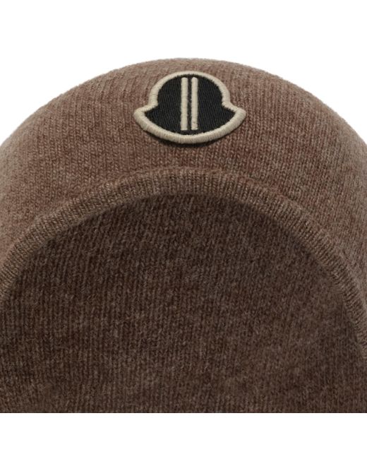 Rick Owens X Moncler Knit Skull Mask, , 100% Cashmere in Brown for Men ...