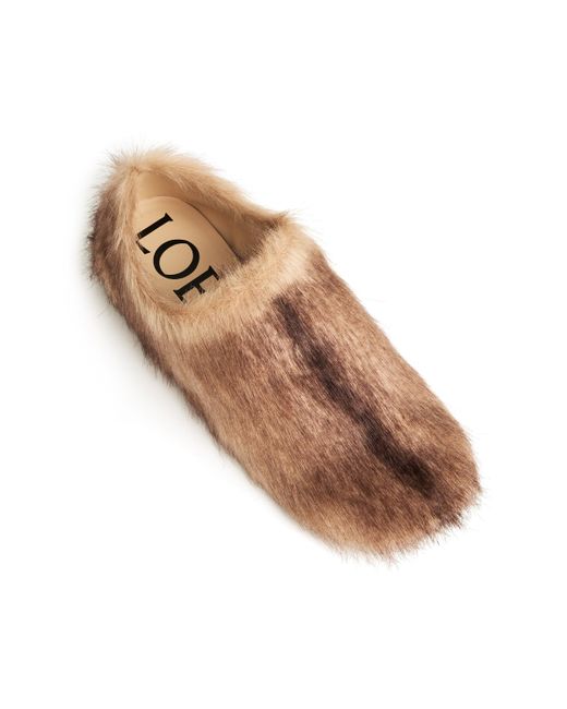 Loewe Toy Slipper Loafer, Multitone, 100% Lambskin in Natural for Men ...