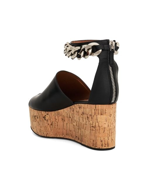 Givenchy Chain Wedge Sand, , 100% Rubber in Black | Lyst