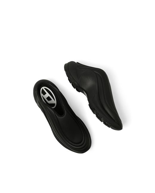 DIESEL D-Runner Mule Sandals, 100% Polyurethane in Black for Men | Lyst