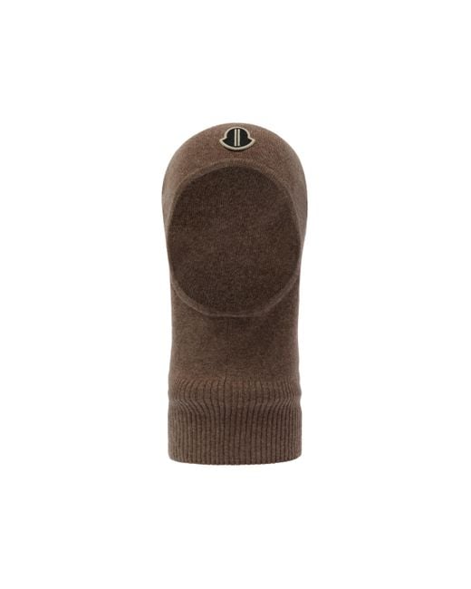 Rick Owens X Moncler Knit Skull Mask, , 100% Cashmere in Brown for Men ...