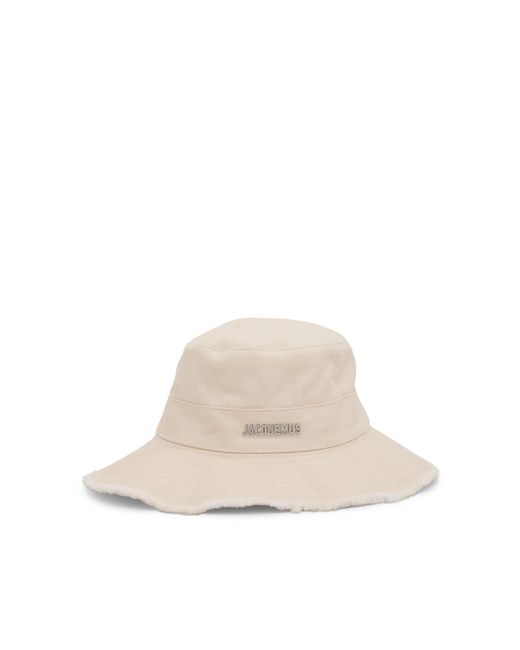 Jacquemus Artichaut Frayed Expedition Hat In Off White | Lyst UK