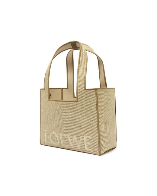 Loewe Font Tote Medium Bag, , 100% Canvas in Metallic | Lyst UK