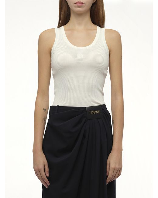 Loewe Anagram Tank Top, 100% Cotton in Black | Lyst