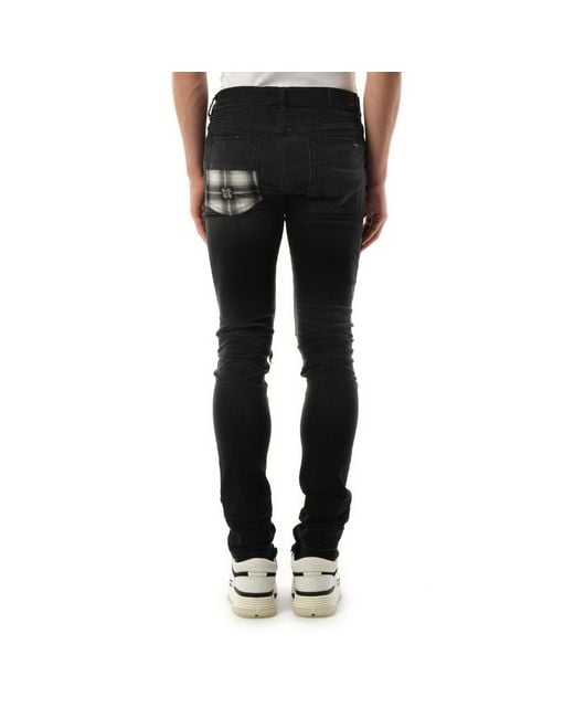 Amiri Ma Quad Plaid Mx1 Jeans, 100% Cotton in Black for Men | Lyst