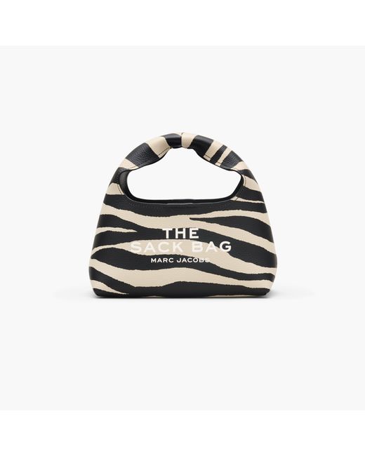 Marc Jacobs The Zebra Leather Mini Sack Bag in Black | Lyst