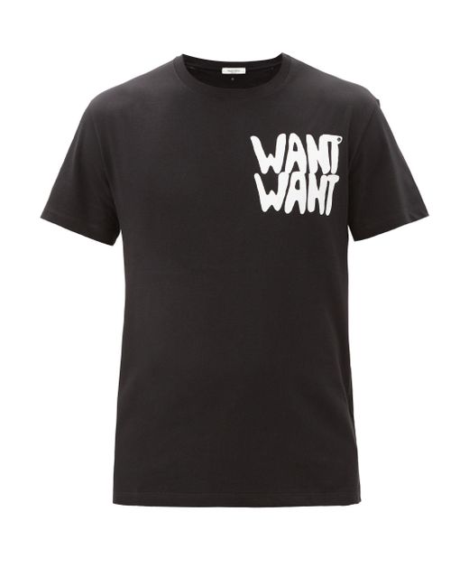Valentino Garavani Want Want-print Cotton-jersey T-shirt in Black for ...