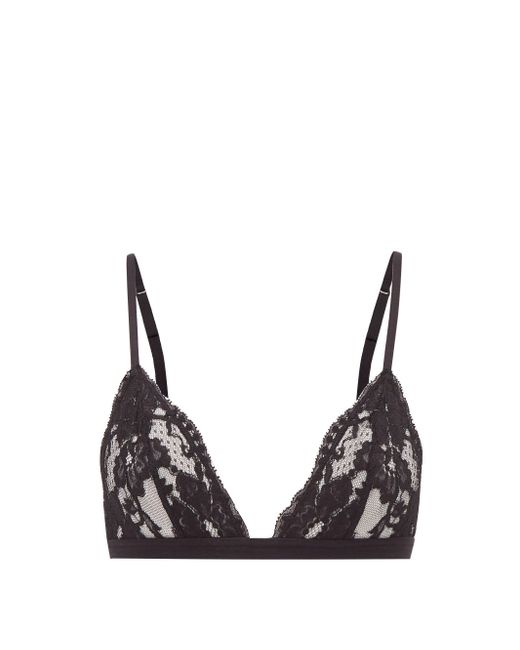 La Perla Souple Lace Triangle Bra In Black Lyst
