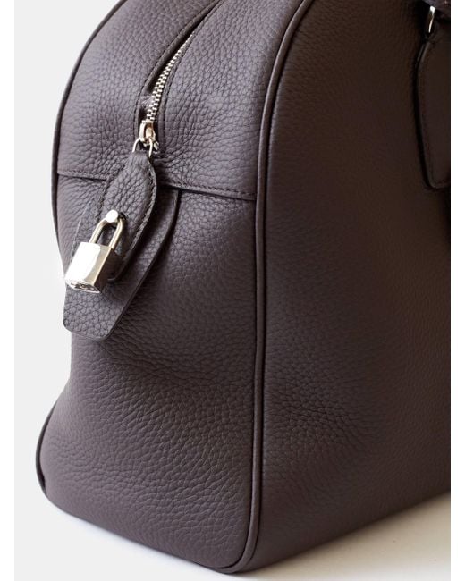 The Row India 15.75 Grained-leather Handbag in Brown | Lyst The Row India 15.75 Grained-leather Handbag in Brown | Lyst