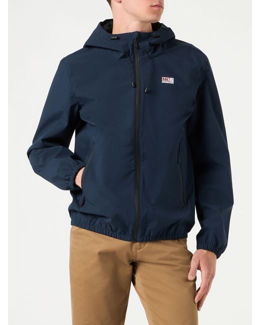 MC2 Saint Barth Kauris Windbreaker Jacket in Blue for Men | Lyst