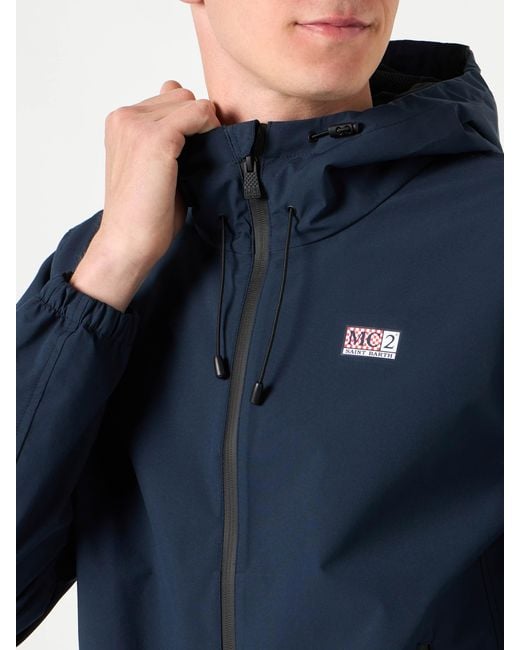 MC2 Saint Barth Kauris Windbreaker Jacket in Blue for Men | Lyst
