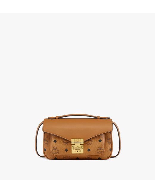 MCM Tracy Crossbody In Visetos in Brown | Lyst