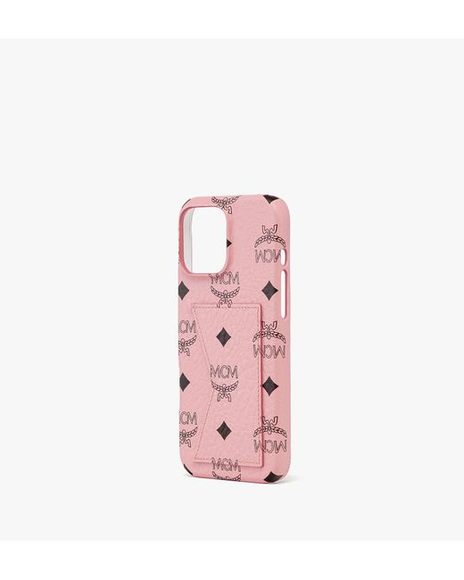 MCM Iphone 16 Pro Max Case In Visetos in Pink for Men | Lyst