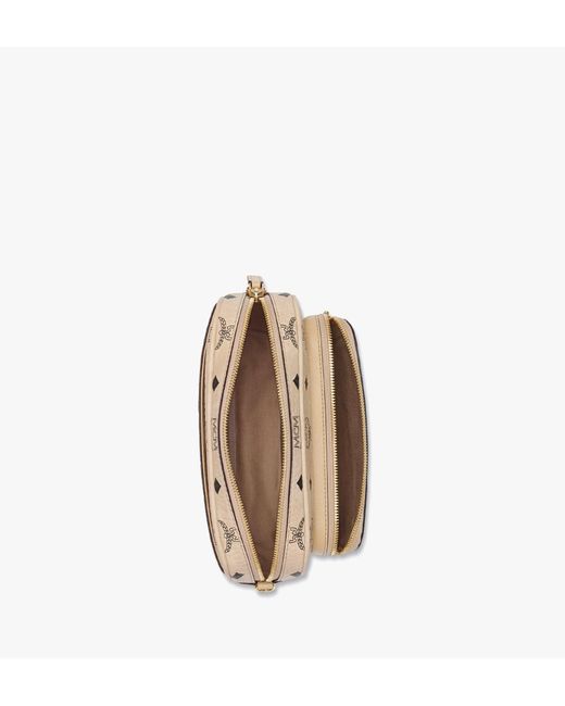 MCM Aren Crossbody In Mega Laurel Visetos in Natural for Men | Lyst